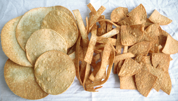 Frying tostadas, totopos & tortilla strip – Cool Chile